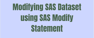 Modifying SAS Dataset using SAS Modify Statement | 9to5sas - Learn SAS and Data Science