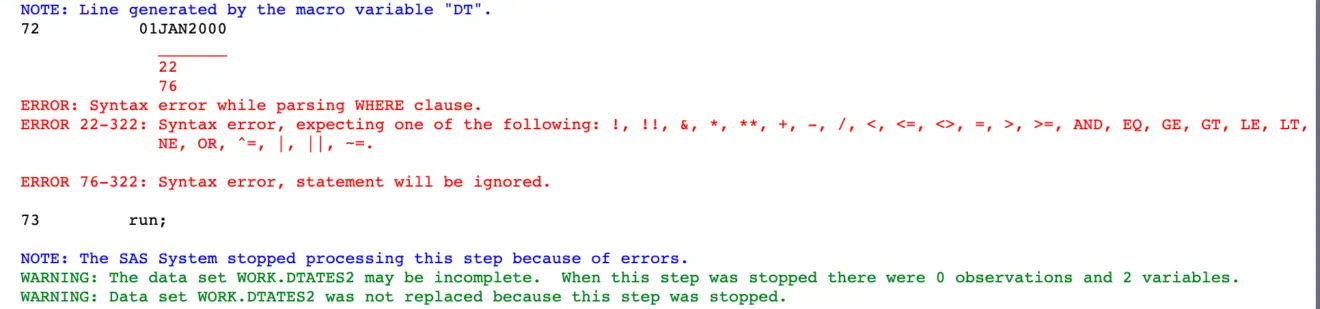 Maximizing The Power Of Sas Macro Variables Using Them As Dates 9to5sas